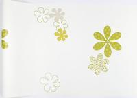 China Japanese Style Durable Asian Inspired Wallpaper With Green Embossed Bloom for sale