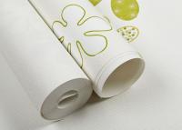 China Japanese Style Durable Asian Inspired Wallpaper With Green Embossed Bloom for sale