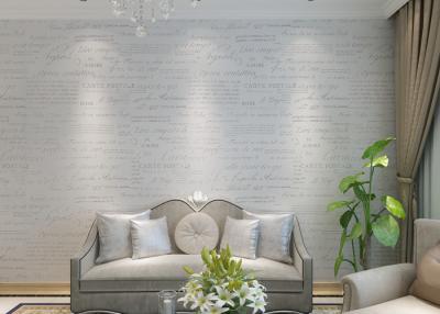 China Living Room 0.53*10M Modern Particle Removable Non - woven Wallpaper for sale