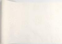 China Simple Pure White Non woven Wallpaper Modern Style Flock Surface for sale