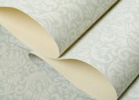 China Sky Blue PVC Accurate Pressing Victorian Damask Wallpaper for Corridor , SGS Approved for sale