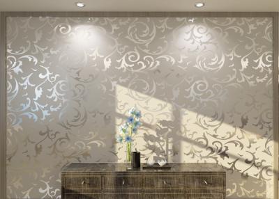 China White Non - woven Removable European Style Wallpaper For Living Room for sale