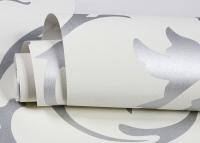 China White Non - woven Removable European Style Wallpaper For Living Room for sale