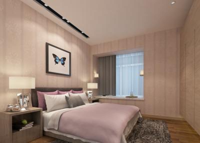 China 0.53*10m Durable Pink PVC European Style Wallpaper For BedRoom / living room for sale