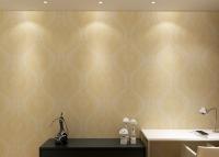 China Yellow European Classical Style Wallpaper , Interiors Europe Wallpaper For Home Decor for sale