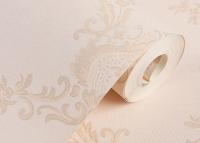 China Classical Damask European Style Wallpaper Washable for Household , Beige color for sale