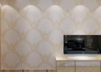 China Classical Damask European Style Wallpaper Washable for Household , Beige color for sale