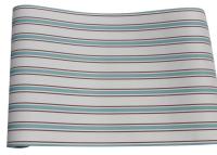 China Removable Blue And Grey Striped Wallpaper Non Woven Wall Covering 0.53*10M for sale