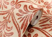 China Red Long Fiber Nonwoven Living Room Wallpaper , Modern Wallpaper For Bedrooms for sale