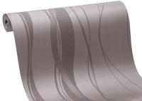 China Grey Removable Wall Coverings Contemporary Bedroom Wallpaper With Curve Line Pattern for sale