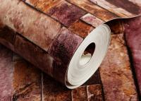 China Removable 3D Brick Effect Wallpaper , Living Room Wall Covering with 0.53*10M size for sale