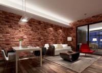 China Removable 3D Brick Effect Wallpaper , Living Room Wall Covering with 0.53*10M size for sale