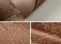 China Luxury Grey European Style Wallpaper ,  3D Effect Leather Pattern Wallpaper for sale
