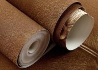 China 3D Effect Washable Vinyl Wallpaper , Luxurious Golden Leather Pattern Wallpaper for sale