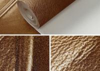 China 3D Effect Washable Vinyl Wallpaper , Luxurious Golden Leather Pattern Wallpaper for sale