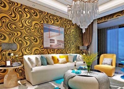 China 0.7*8.4m Modern Strippable Non Woven Wallpaper With Bronzing Color for sale