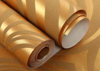 China Custom Removable Contemporary Living Room Wallpaper With Golden Curve Design for sale