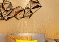 China Removable European Style Wallpaper with Luxurious Golden Leaf Pattern for sale