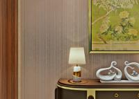 China Removable Non - woven Modern Flock Wallpaper Embossed Coffee Color for sale