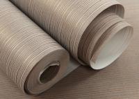 China Removable Non - woven Modern Flock Wallpaper Embossed Coffee Color for sale