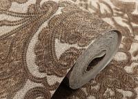 China Classic Style Embossed Washable Vinyl Wallpaper with Chocolate color , CE ISO Compliant for sale