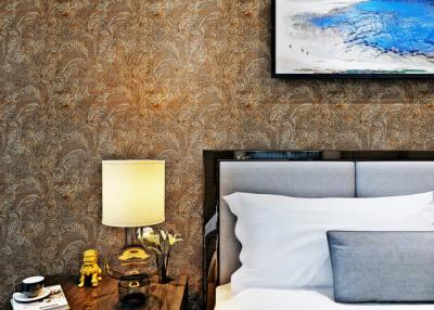 China Waterproof Blown Vinyl Wallpaper Patterns , Eco - friendly Embossed Wall Covering for sale
