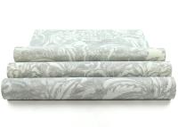 China Classic Style Embossed Living Room Wallpaper with Light Green Floral Pattern for sale