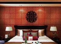 China Red Plaids Bronzing Contemporary Wall Coverings Home Decorating Wallpaper for sale