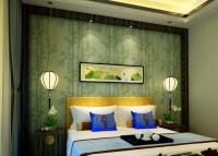 China Wet Embossing Moisture - Proof Non woven Wallpaper With Bamboo Pattern for sale