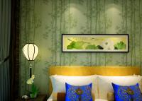 China Wet Embossing Moisture - Proof Non woven Wallpaper With Bamboo Pattern for sale