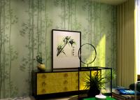 China Wet Embossing Moisture - Proof Non woven Wallpaper With Bamboo Pattern for sale
