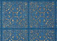 China High Range Blue Bronzing Non-Woven Paper Modern Removable Wallpaper for Living Room for sale