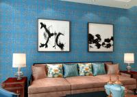 China High Range Blue Bronzing Non-Woven Paper Modern Removable Wallpaper for Living Room for sale