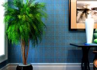 China High Range Blue Bronzing Non-Woven Paper Modern Removable Wallpaper for Living Room for sale