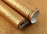 China Soundproof Bronzing Modern Removable Wallpaper With Crevasse Crack Pattern for sale
