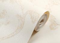 China Beige European Country Style Wallpaper with Non - Woven Paper , Bedroom Wall Covering for sale