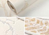 China Beige European Country Style Wallpaper with Non - Woven Paper , Bedroom Wall Covering for sale