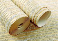 China Golden And Gray Sandstone Particle Modern Removable Wallpaper Bedroom Striped Wallpaper for sale