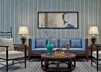 China Black And Grey Striped Wallpaper / Contemporary Vertical Striped Wallpaper for sale