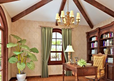 China Leaf Pattern European Style Wallpaper For Living Room , Non Woven Wallcovering for sale