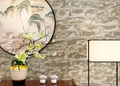 China 0.53*10m Mould Proof 3D Brick Effect Wall Coverings For TV Background , Stone Pattern for sale