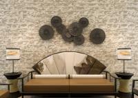 China 0.53*10m Mould Proof 3D Brick Effect Wall Coverings For TV Background , Stone Pattern for sale