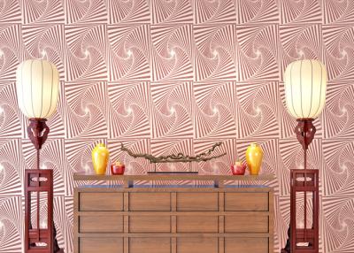 China Living Room Modern Removable Wallpaper Pink Mauve Scatter Beads Technology for sale