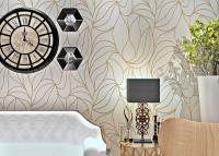 China White Modern Wall Covering Non Woven Wallpaper Sound Absorbing With Geometric Pattern for sale
