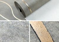 China Good Lightfastness Modern Removable Wallpaper Gray Gold with Natural Plant Fibers Material for sale