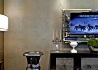 China Good Lightfastness Modern Removable Wallpaper Gray Gold with Natural Plant Fibers Material for sale
