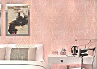 China Leaf Pattern Removable Reusable Wallpaper , Contemporary Living Room Wallpaper for sale