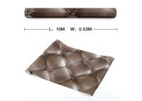 China Luxurious Living Room Wallpaper Brown Color with 3D Leather Pattern , 0.53*10M size for sale