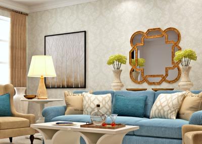 China Bright Floral Wallpaper Modern Removable Wallpaper Non Woven Wall Covering for sale