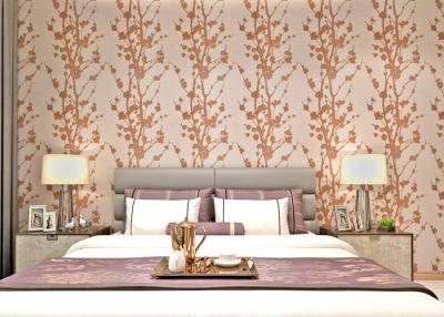 China Floral Pattern Luxury Non Woven Wallcovering Modern Lounge Wallpaper for sale